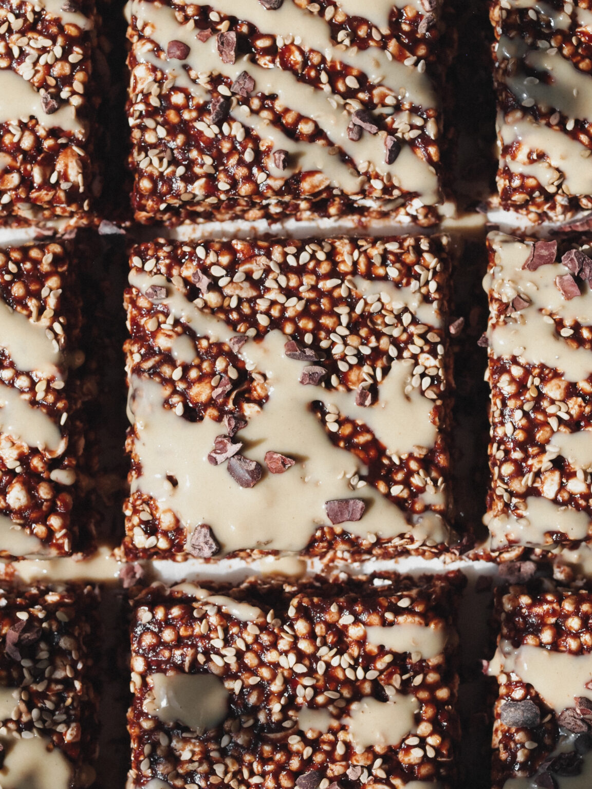 Healthy Chocolate Tahini Date Puff Squares (Vegan/Gluten Free/Refined ...